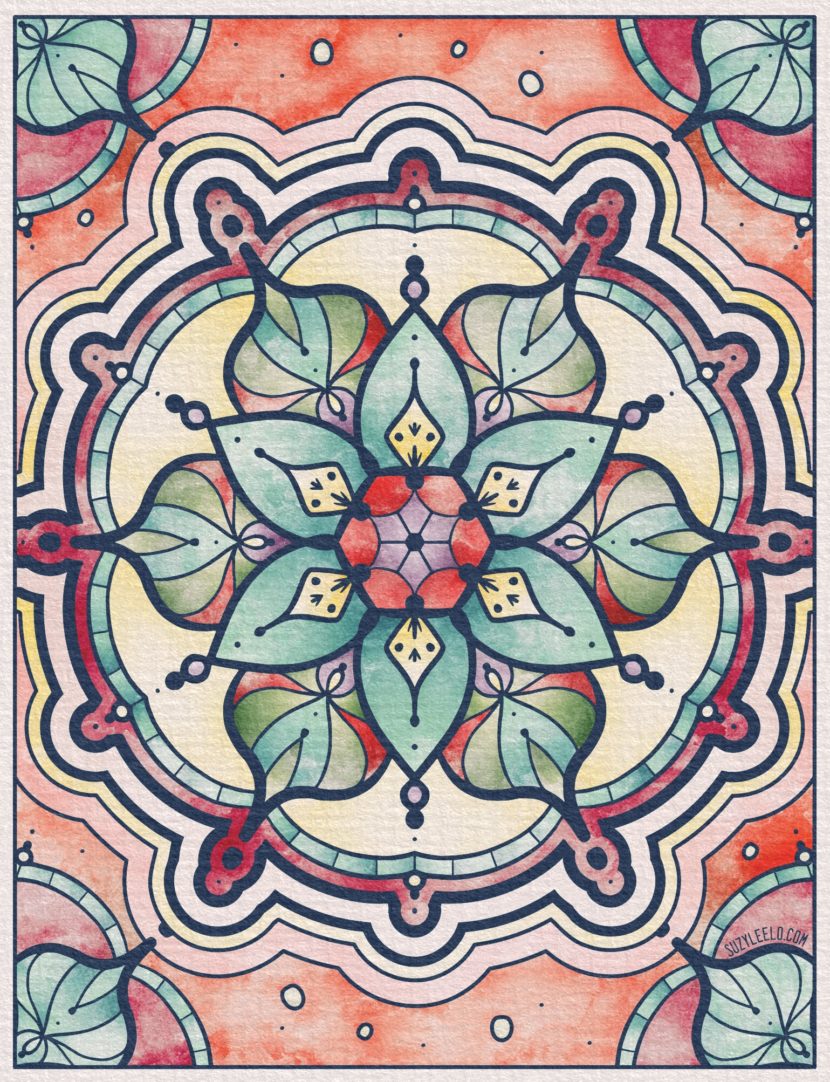 Clockwork Mandala Coloring Page » Suzy LeeLo