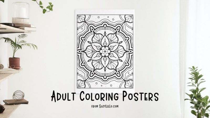 Adult Coloring Posters » Suzy LeeLo