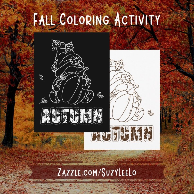 Happy Fall Gnome Free Coloring Page » Suzy LeeLo