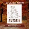 Happy Fall Gnome Free Coloring Page