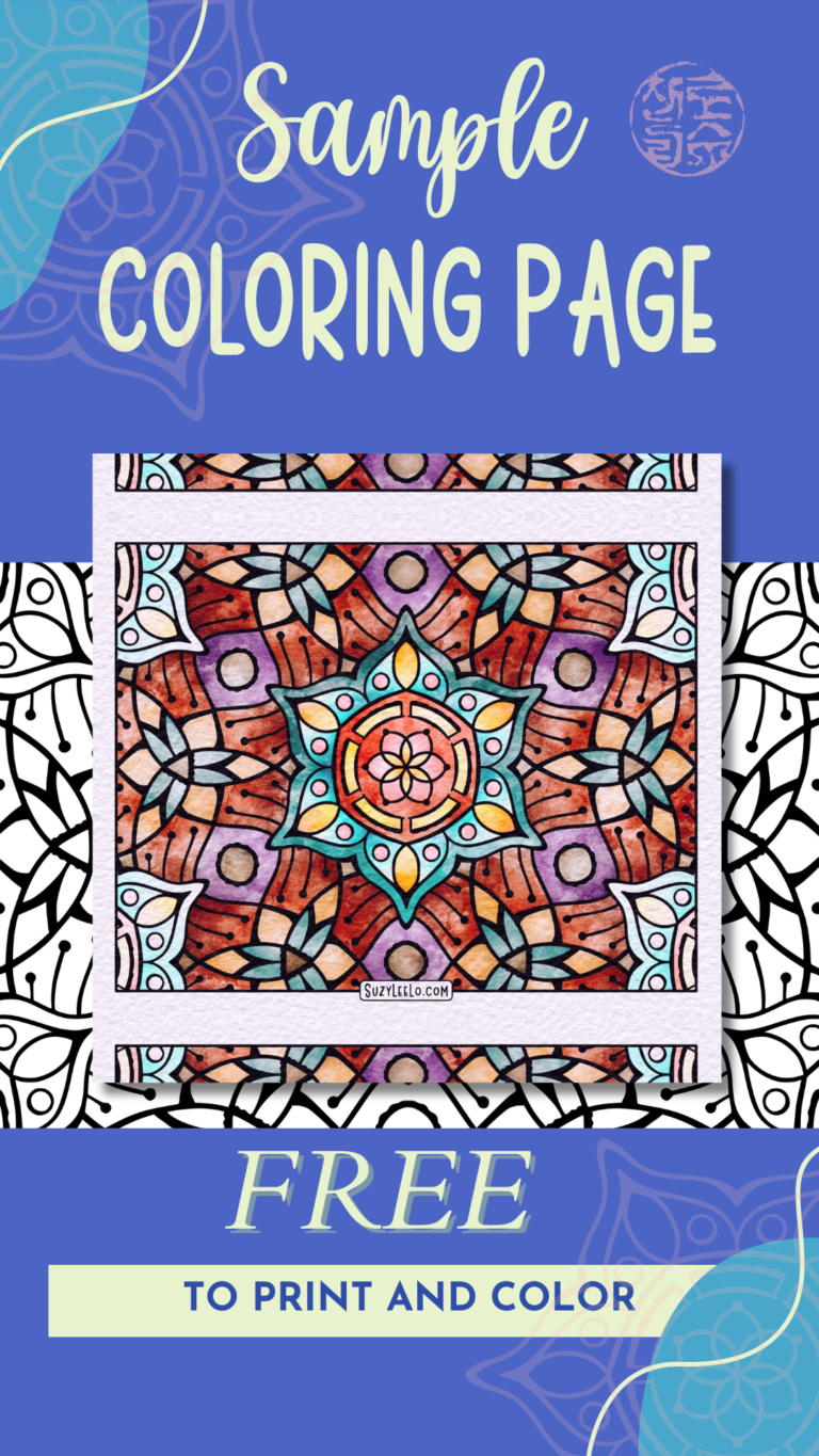 Sample Coloring Page to Print » Suzy LeeLo