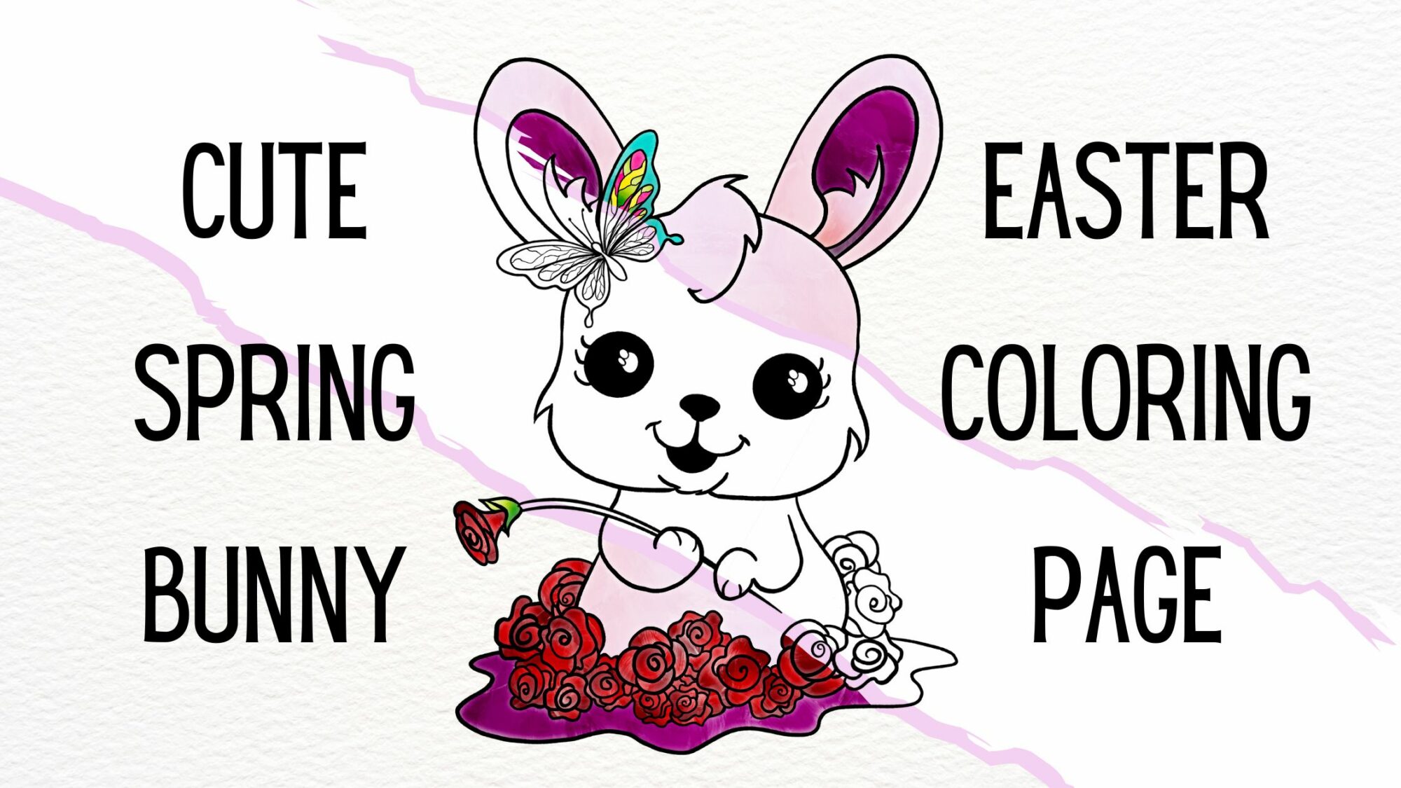 Spring Bunny Easter Coloring Page » Suzy LeeLo