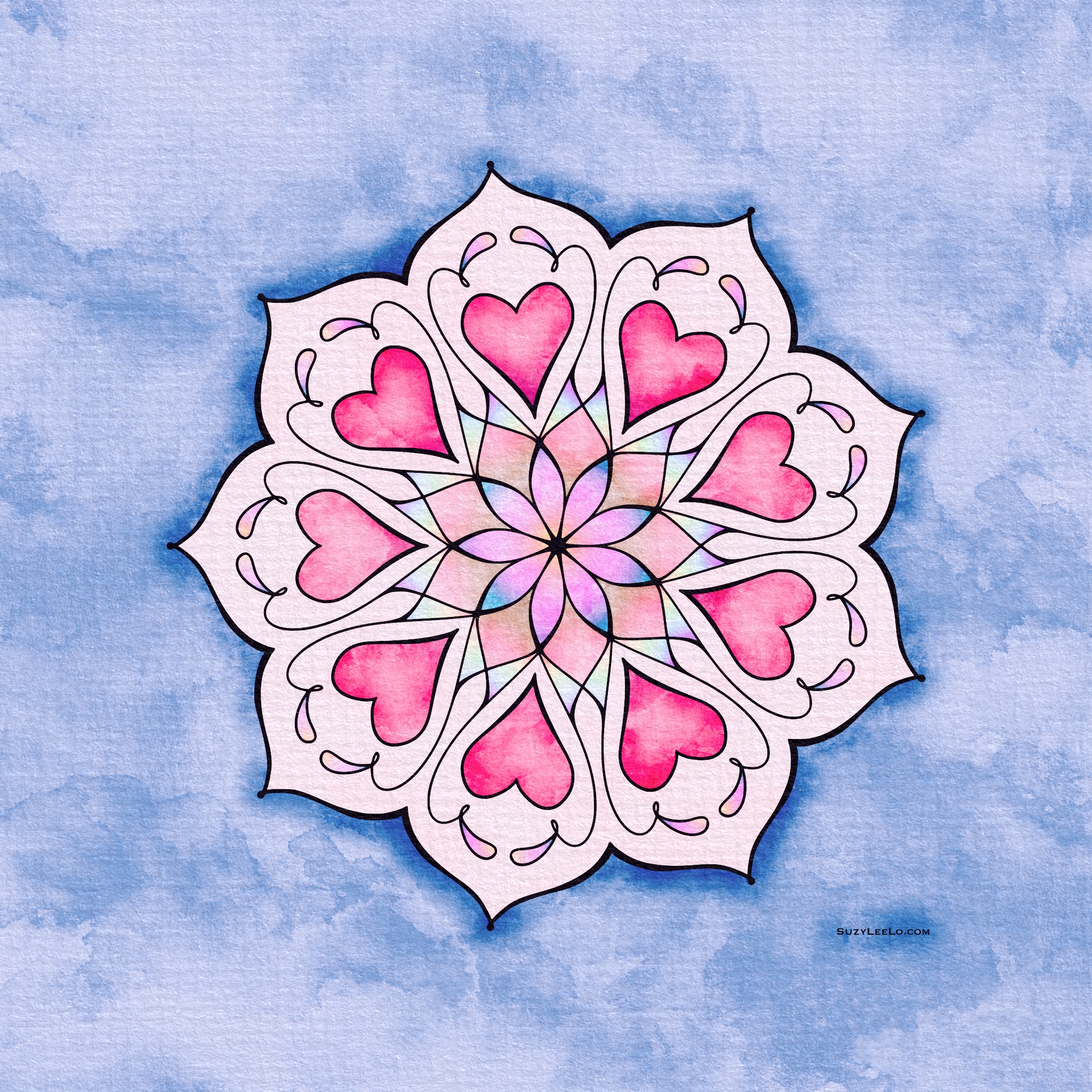 Valentine's Day Mandalas to Print and Color » Suzy LeeLo