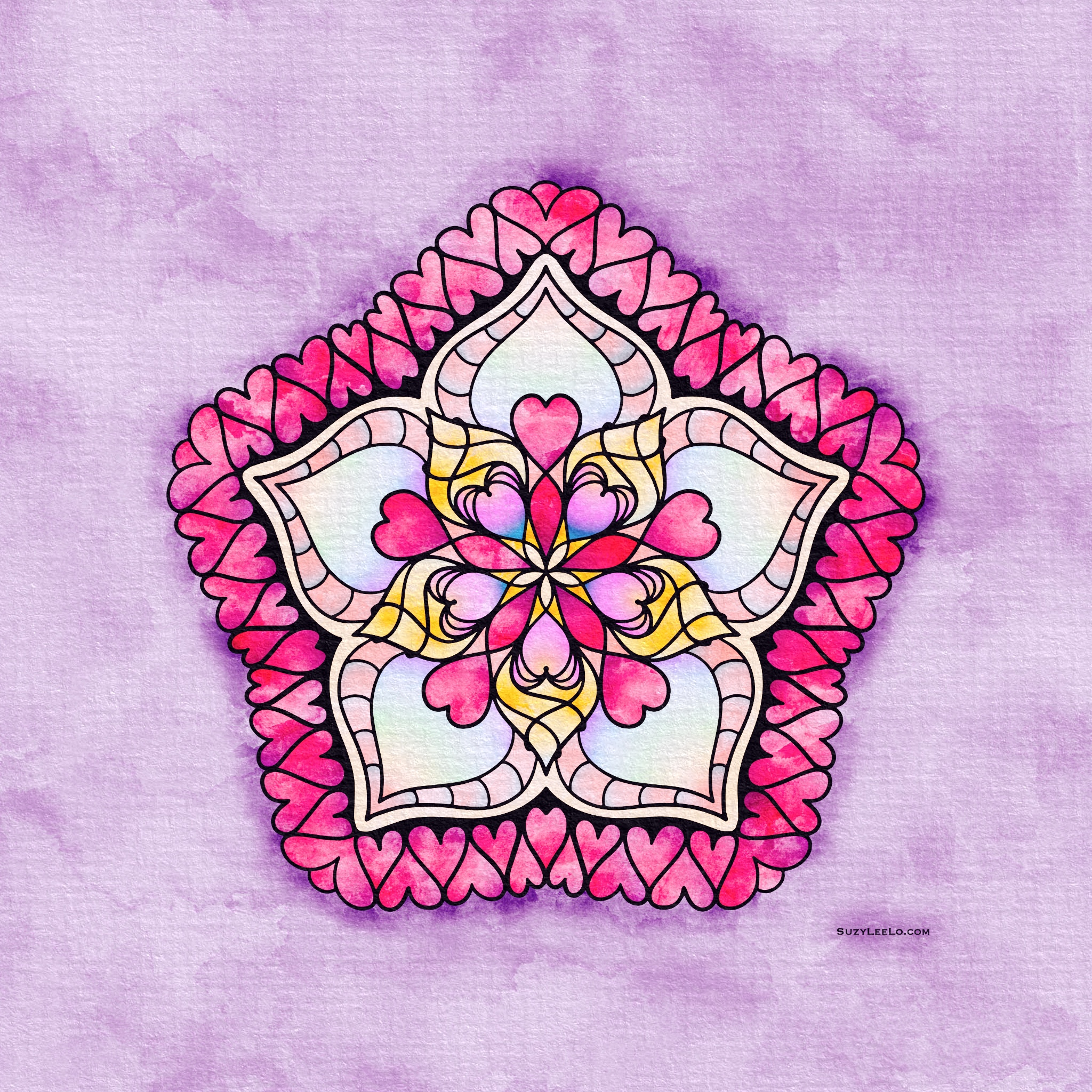 Valentine's Day Mandalas to Print and Color » Suzy LeeLo